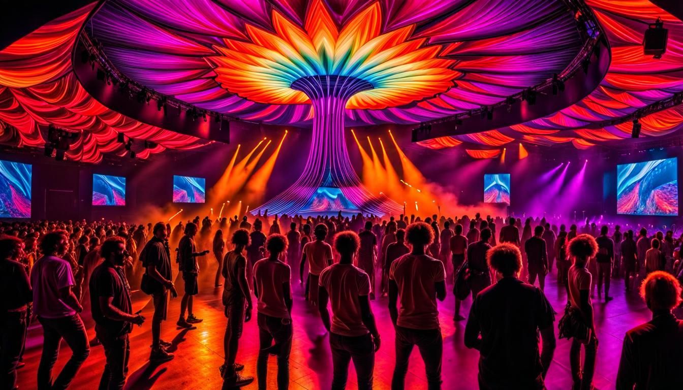 Psychedelic Rave Party - AI Generated Artwork - NightCafe Creator