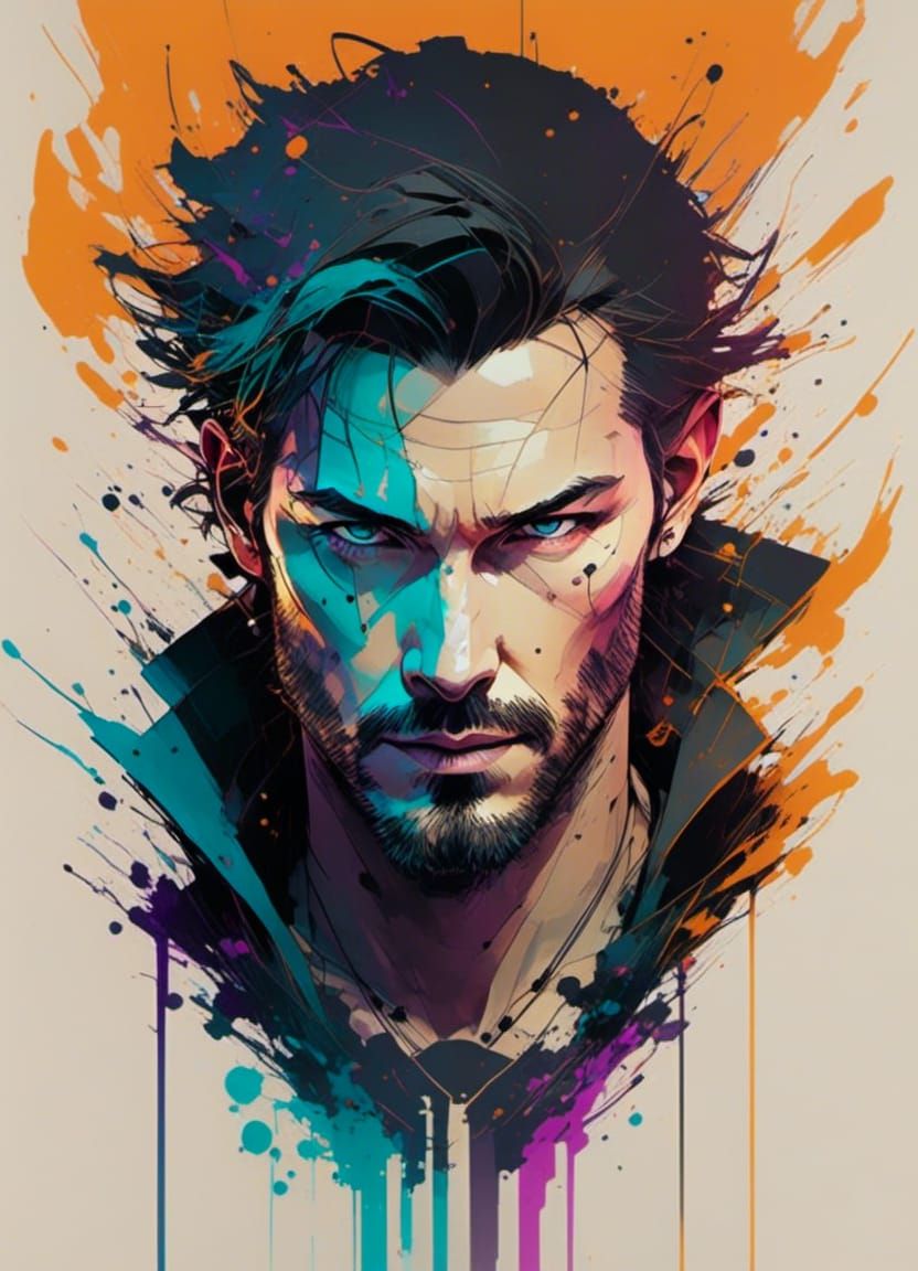 Ink Young Keanu Reeves #2 - AI Generated Artwork - NightCafe Creator