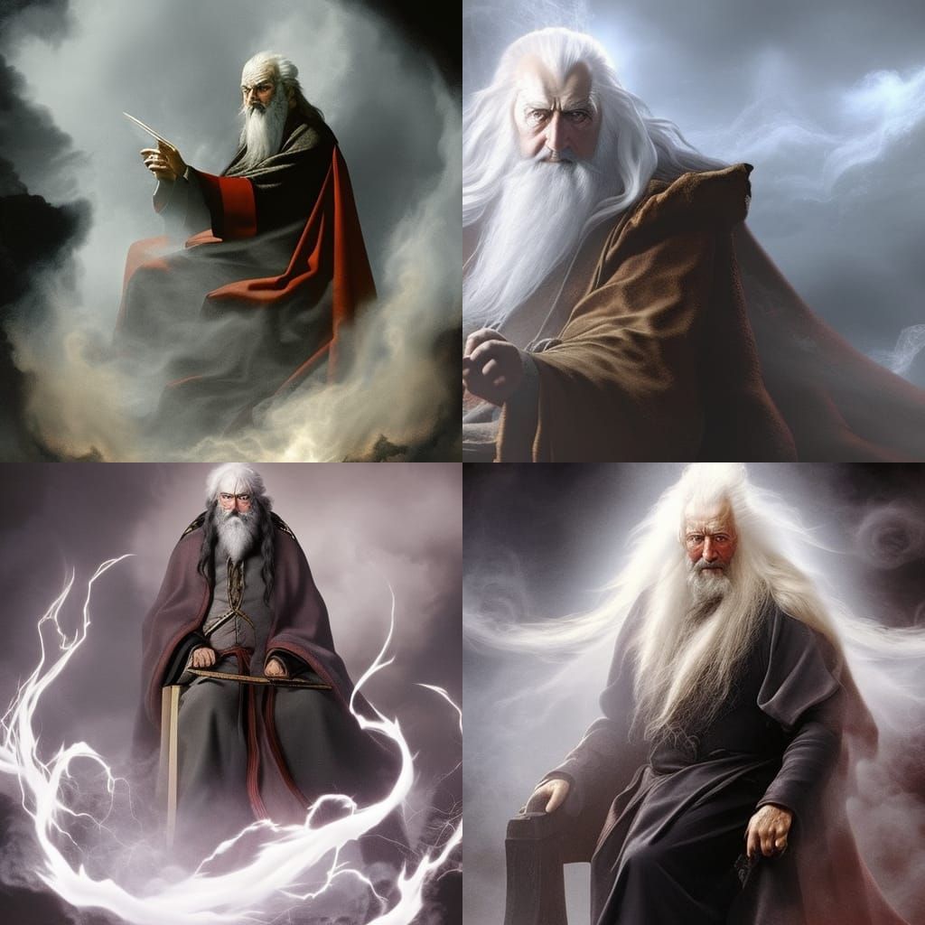 Milton's Chaos is the style of Henry Fuseli. Old man with long white ...