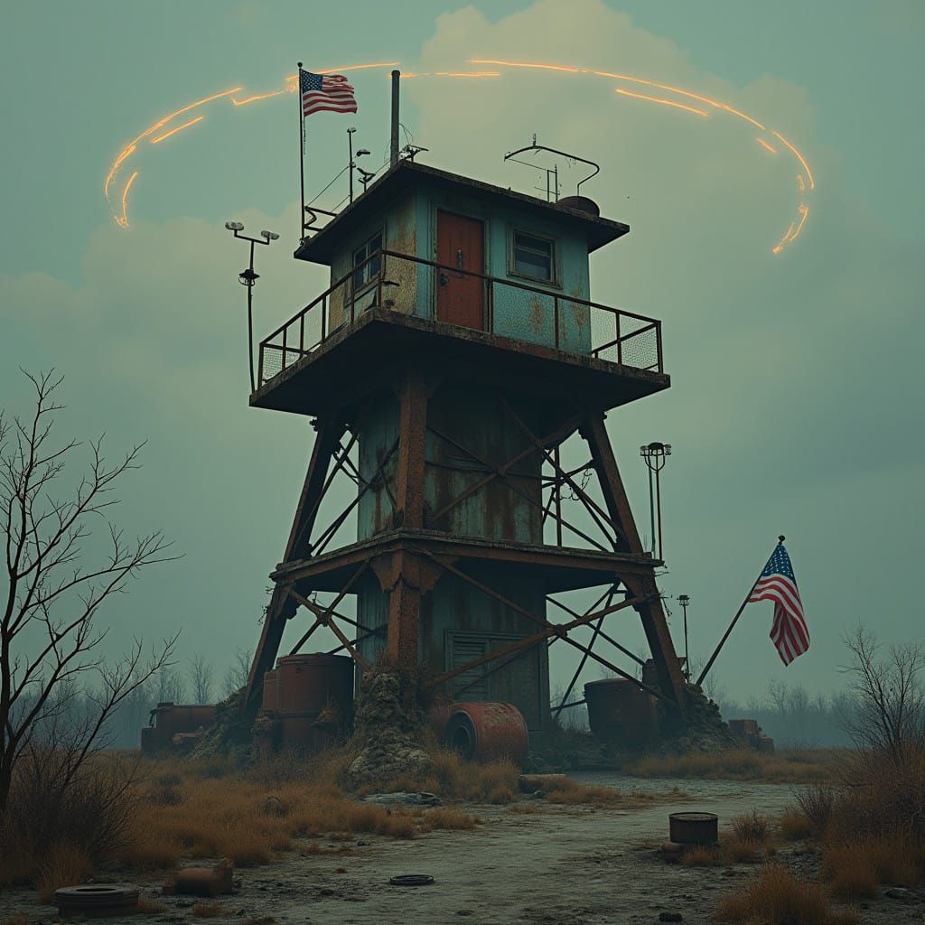 Fallout 76-Inspired Post-Apocalyptic Tower in Ruin - AI Art