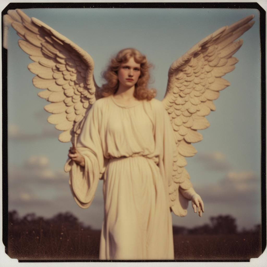Angel Captured On Polaroid. - AI Generated Artwork - NightCafe Creator