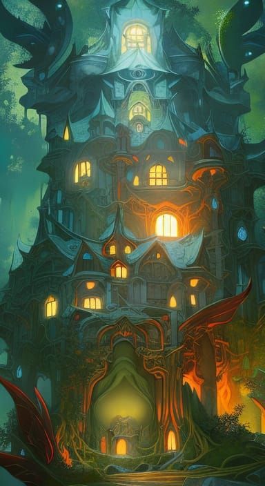 A dark castle - AI Generated Artwork - NightCafe Creator