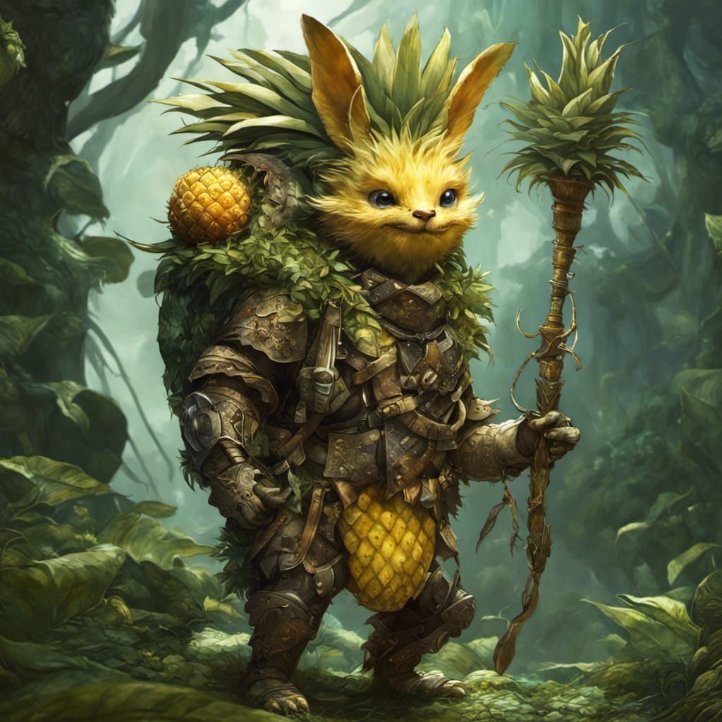 Rabbit Ranger with Pineapple Armor and Codpiece - AI Generated Artwork ...