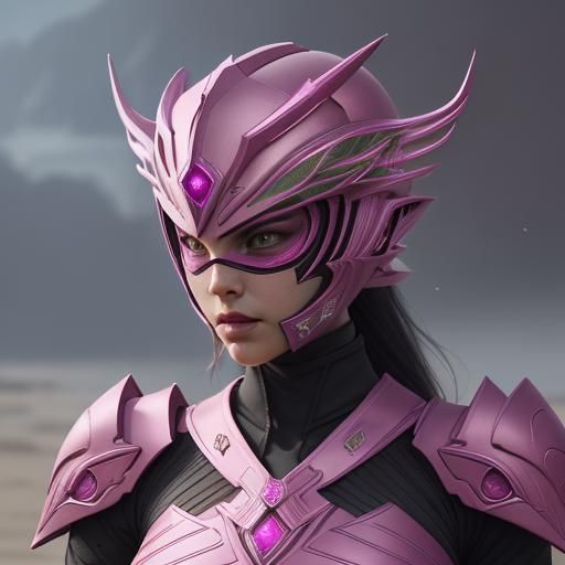 Pink Gemstone power ranger - AI Generated Artwork - NightCafe Creator
