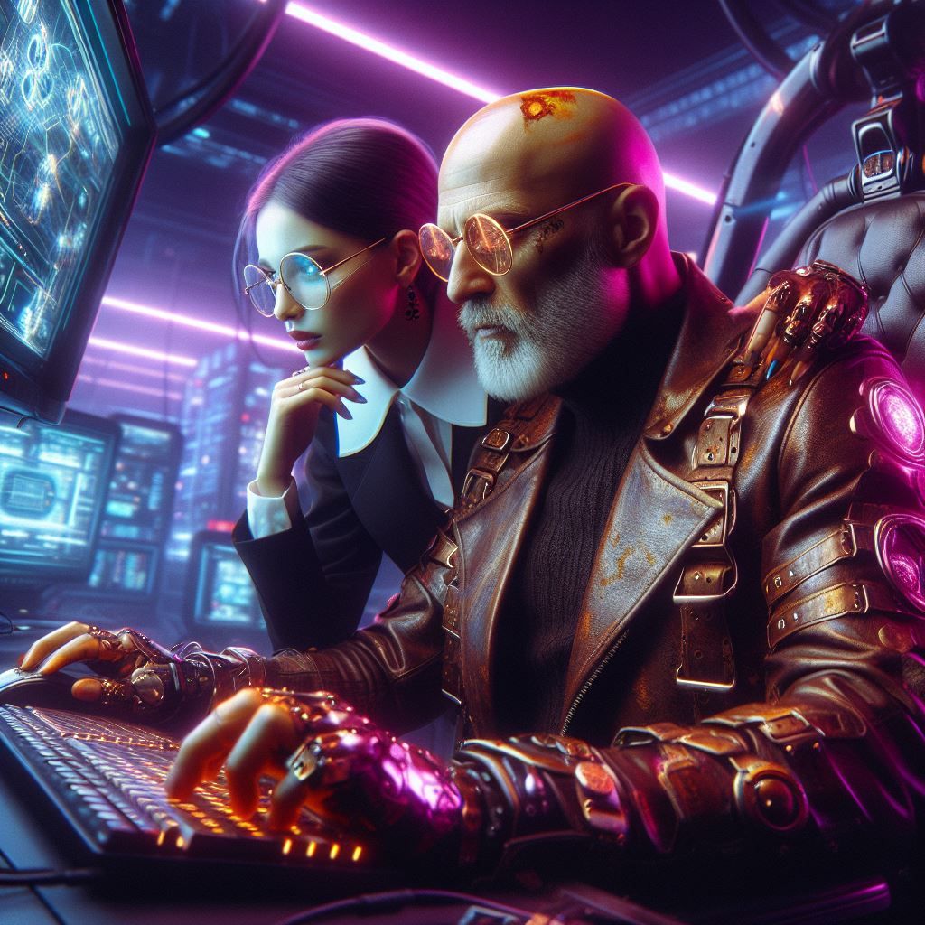 Futuristic Punk Hackers - AI Generated Artwork - NightCafe Creator