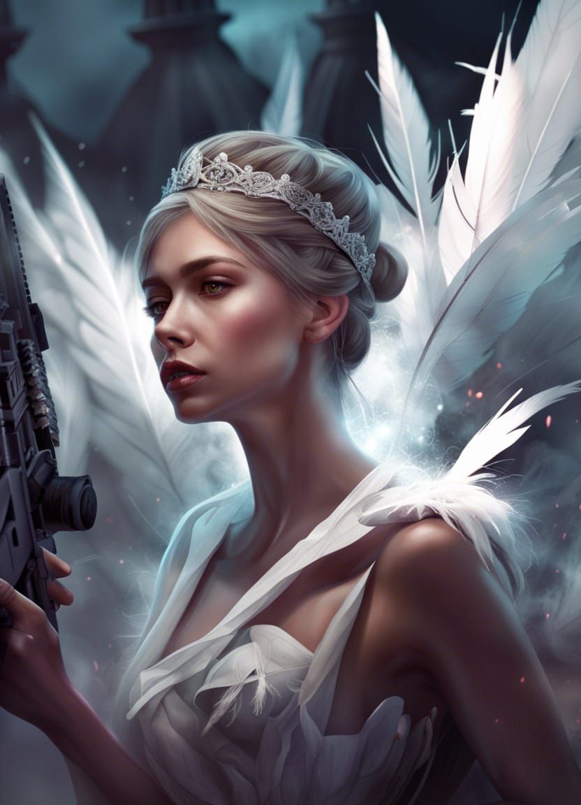 Princess with a gun - AI Generated Artwork - NightCafe Creator