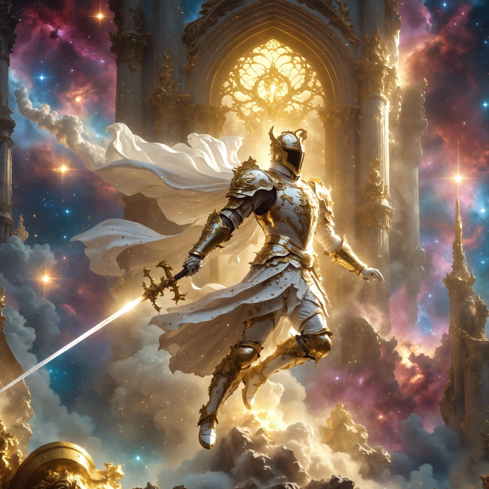 Cosmic Knight - AI Generated Artwork - NightCafe Creator