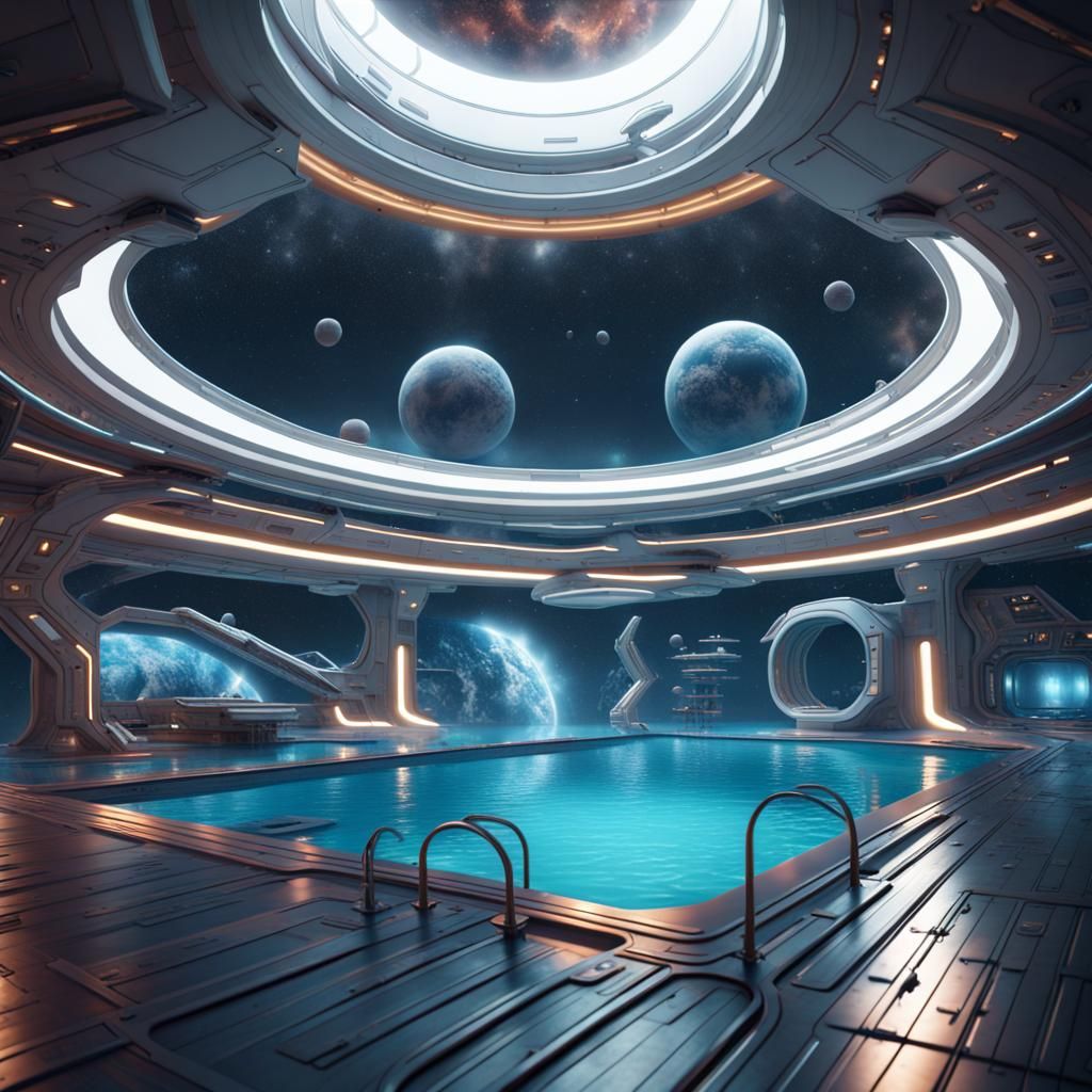 Space Swim with Premium View - AI Generated Artwork - NightCafe Creator