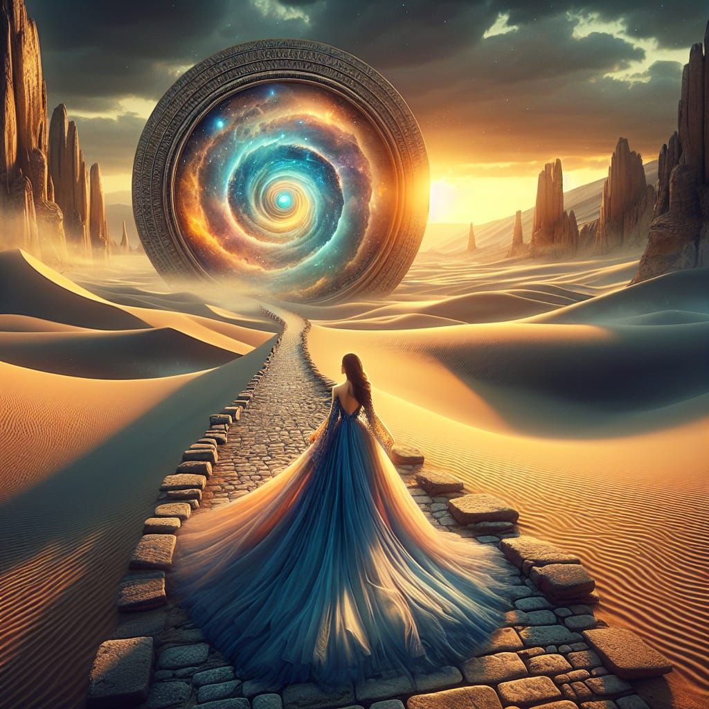 An entrancing and bewitching digital illustration featuring a ...