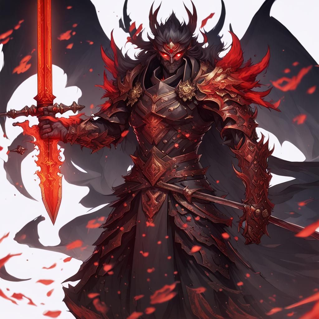 Red sword ruler - AI Generated Artwork - NightCafe Creator