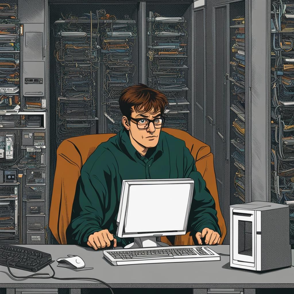 A nerdy 1990s computer programmer on a hiding to nothing. - AI ...