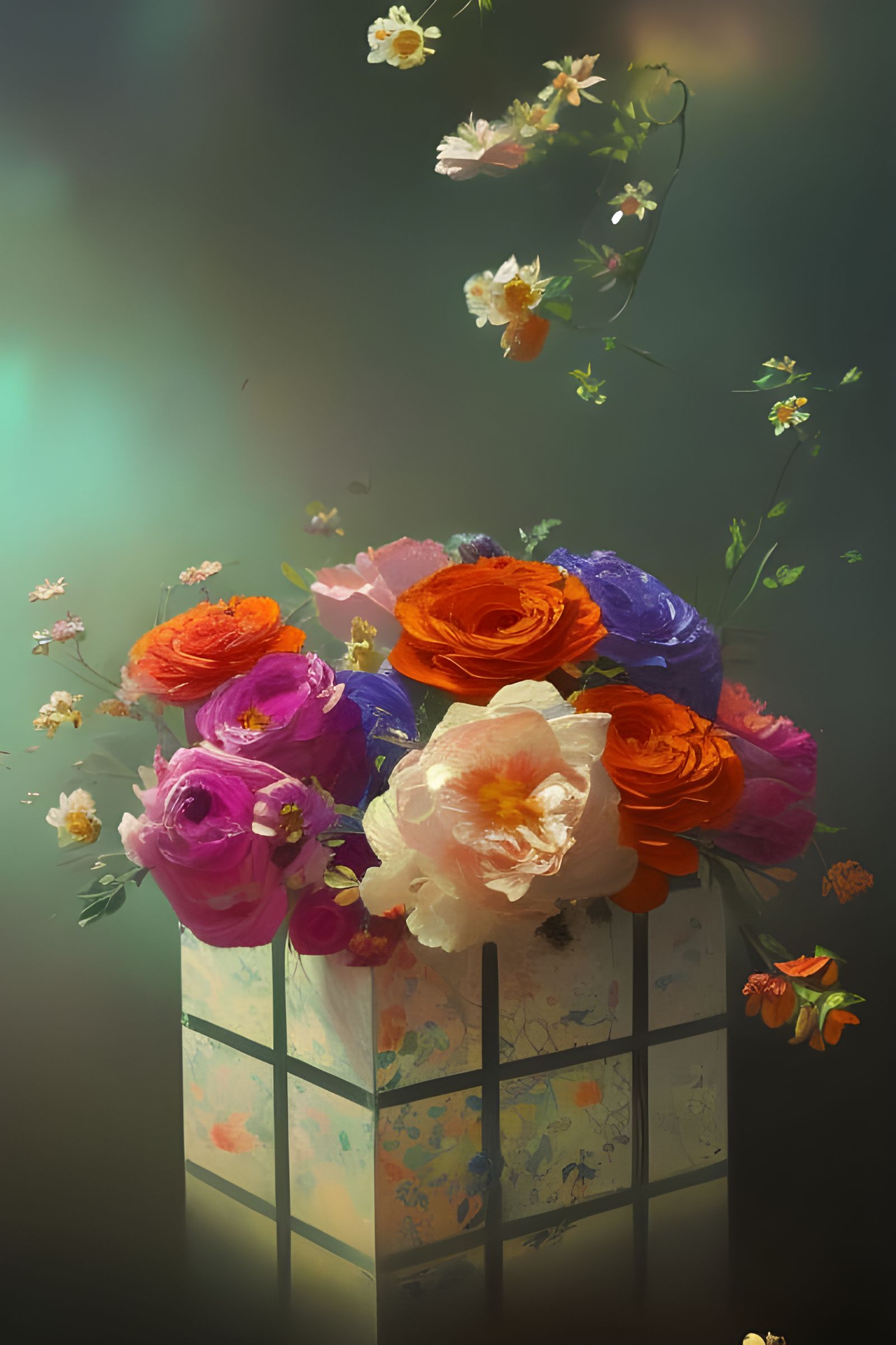 Box of Flowers - AI Generated Artwork - NightCafe Creator