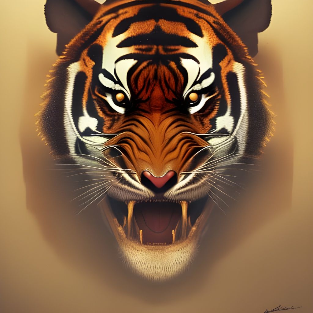 Demonic Tiger - AI Generated Artwork - NightCafe Creator