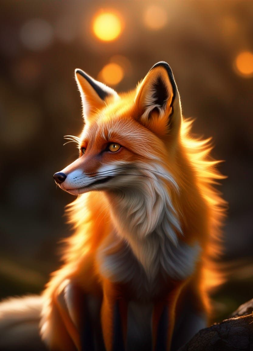 Fire Fox - Collection - AI Generated Artwork - NightCafe Creator