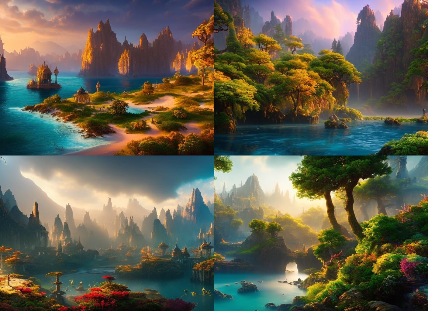 Majestic Render of a group of Ethereal, Beautiful, Enchanting, Mermaids ...