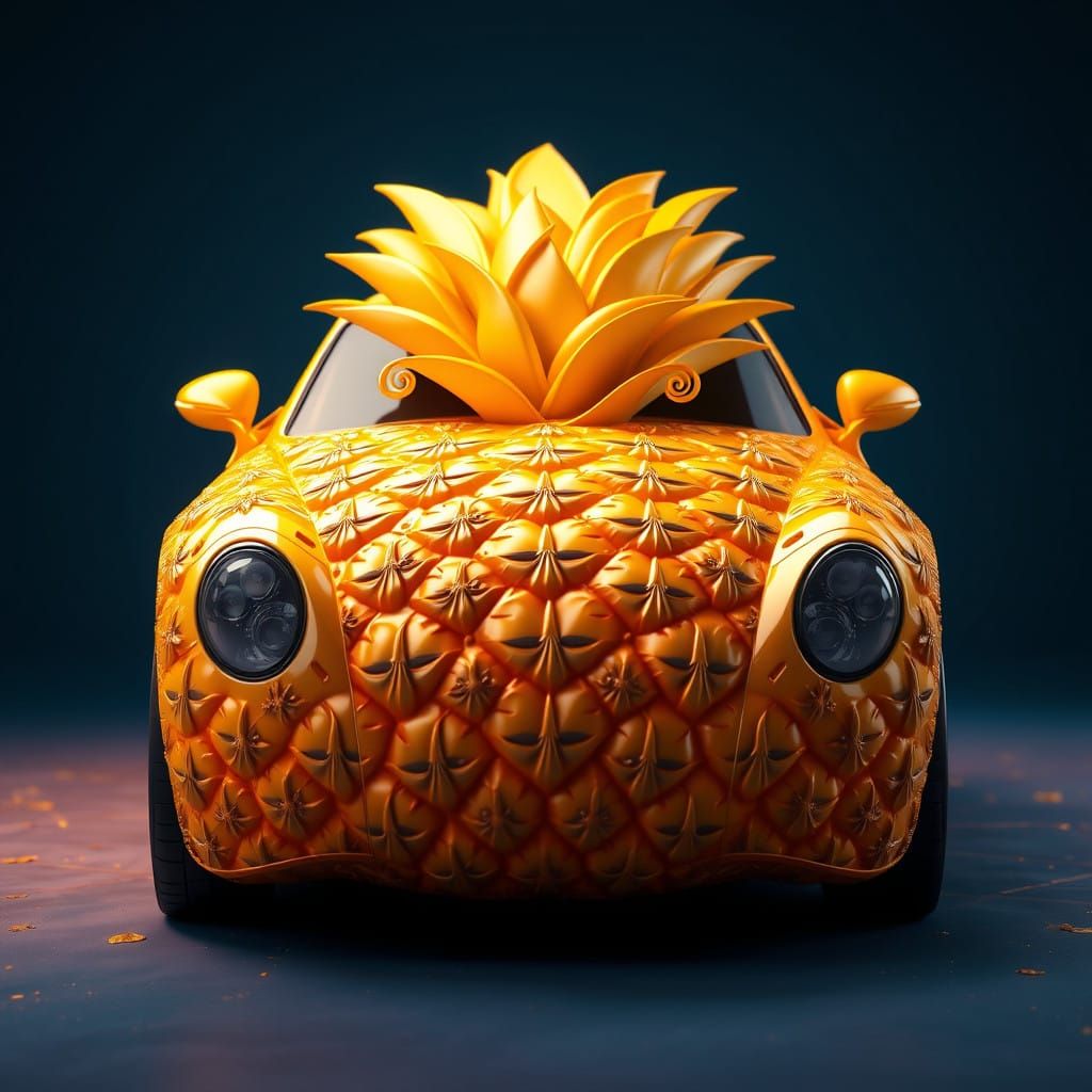 Car made of pineapple - Car made of pineapple