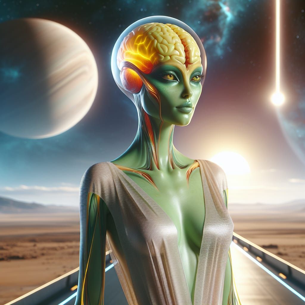 Alien woman - AI Generated Artwork - NightCafe Creator
