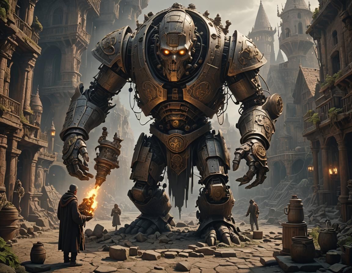 The Metal Golem - AI Generated Artwork - NightCafe Creator