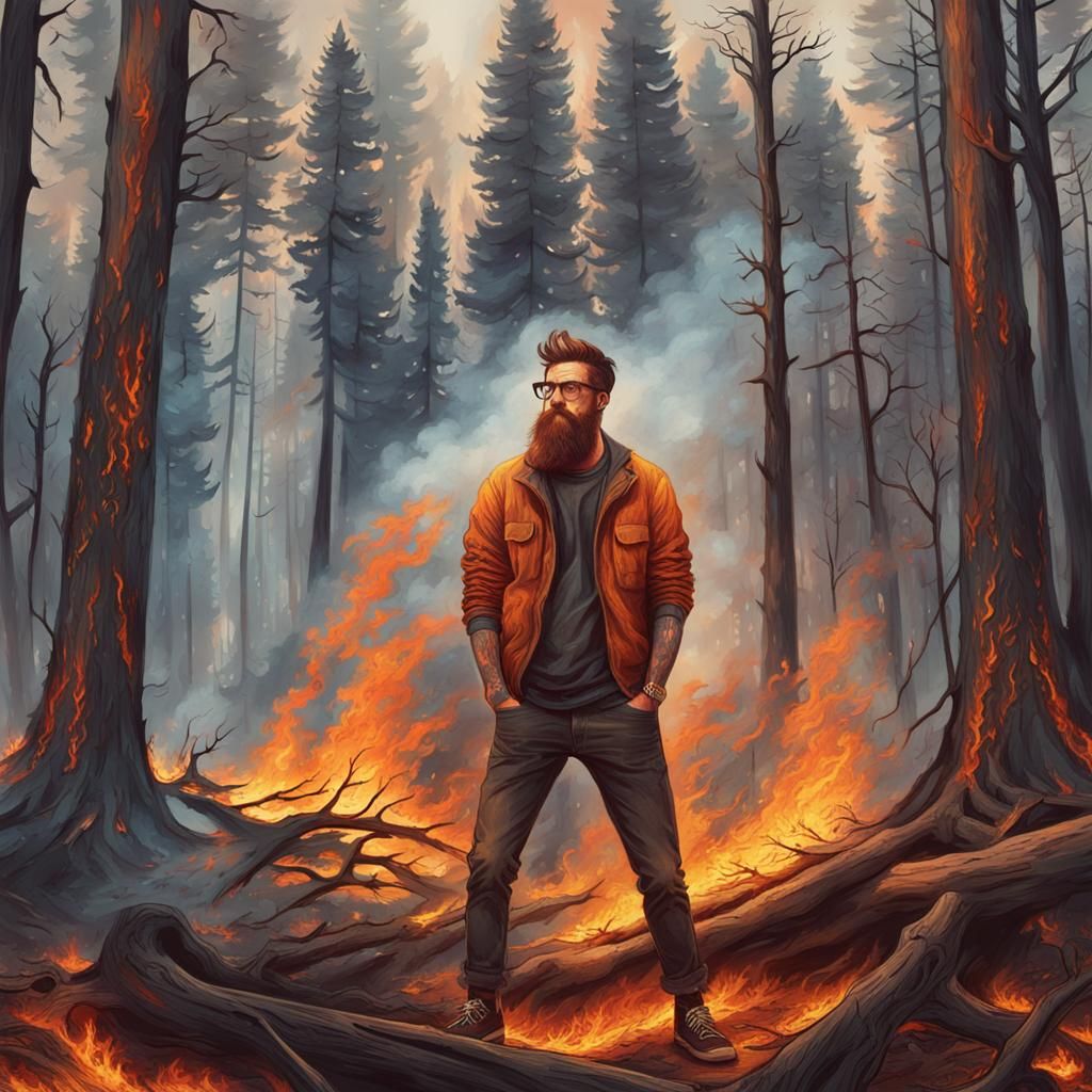 Forest Fire or Arsonist? - AI Generated Artwork - NightCafe Creator