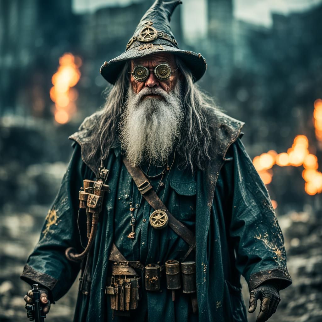 Post-apocalyptic Wizard #2 - AI Generated Artwork - NightCafe Creator