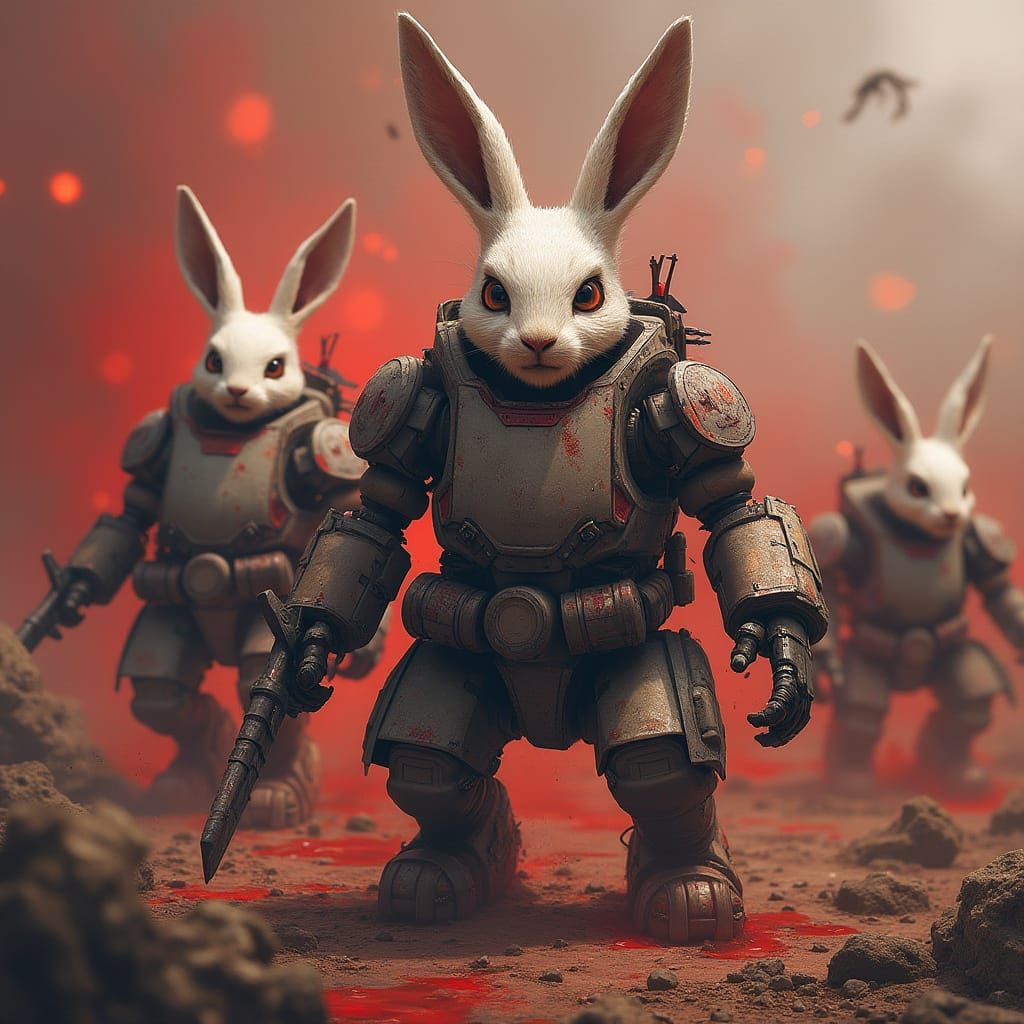 Robot rabbits of bloody war. - Mechanical Rabbits Engage in ...