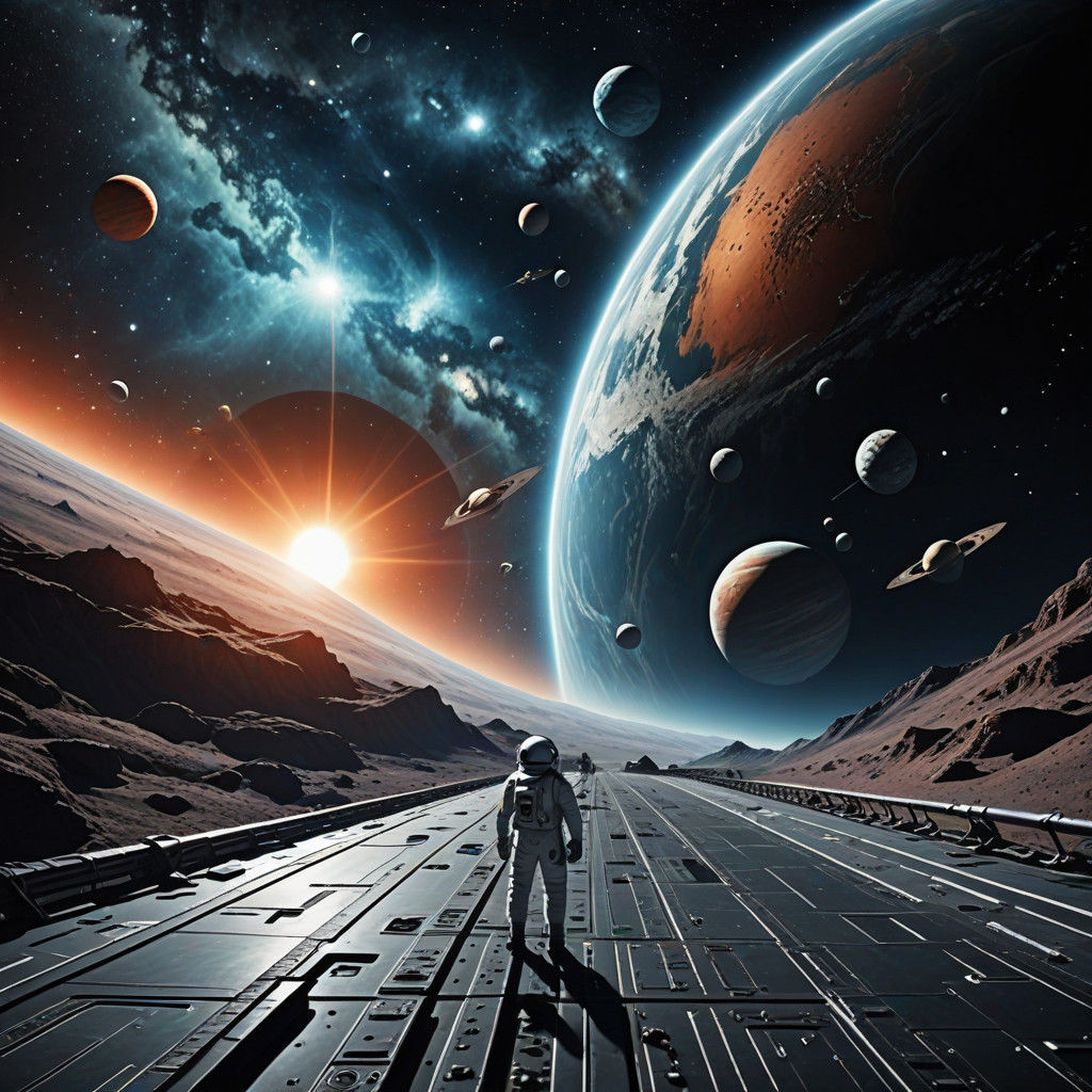 Realistic space travel backdrop - Realistic space travel bac...