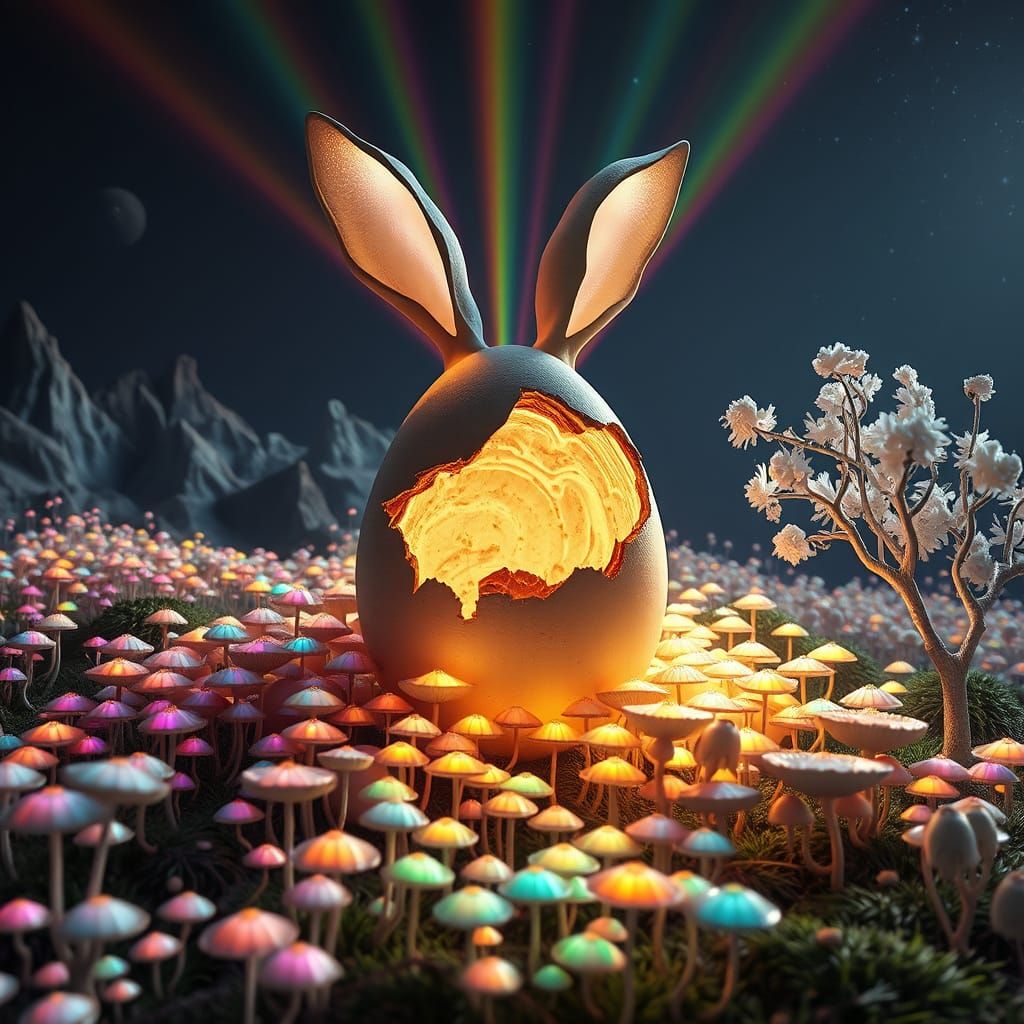 The Easter Bunny Aura! - Ethereal Easter Bunny Landscape in ...