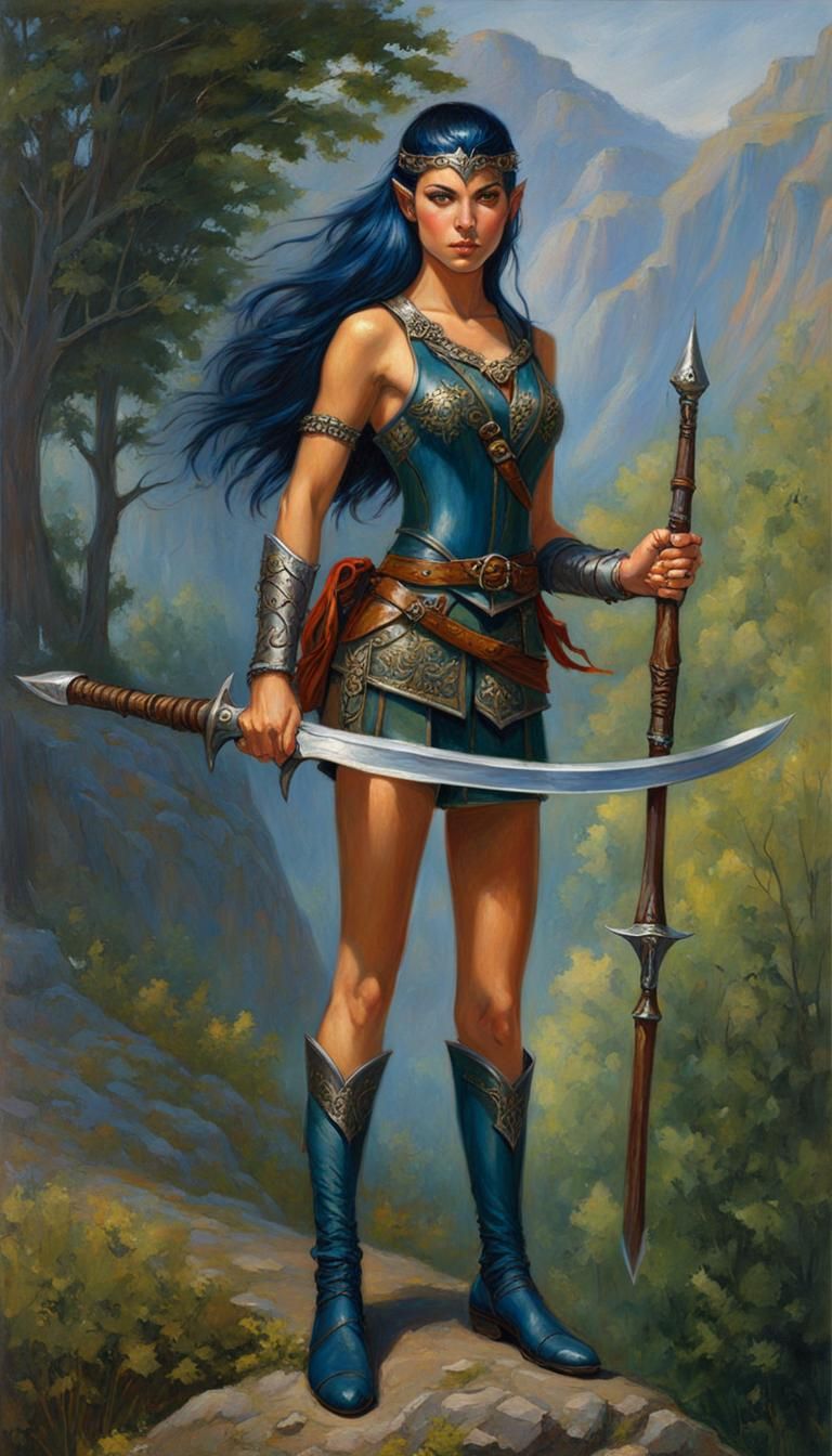 Female elven ranger - AI Generated Artwork - NightCafe Creator