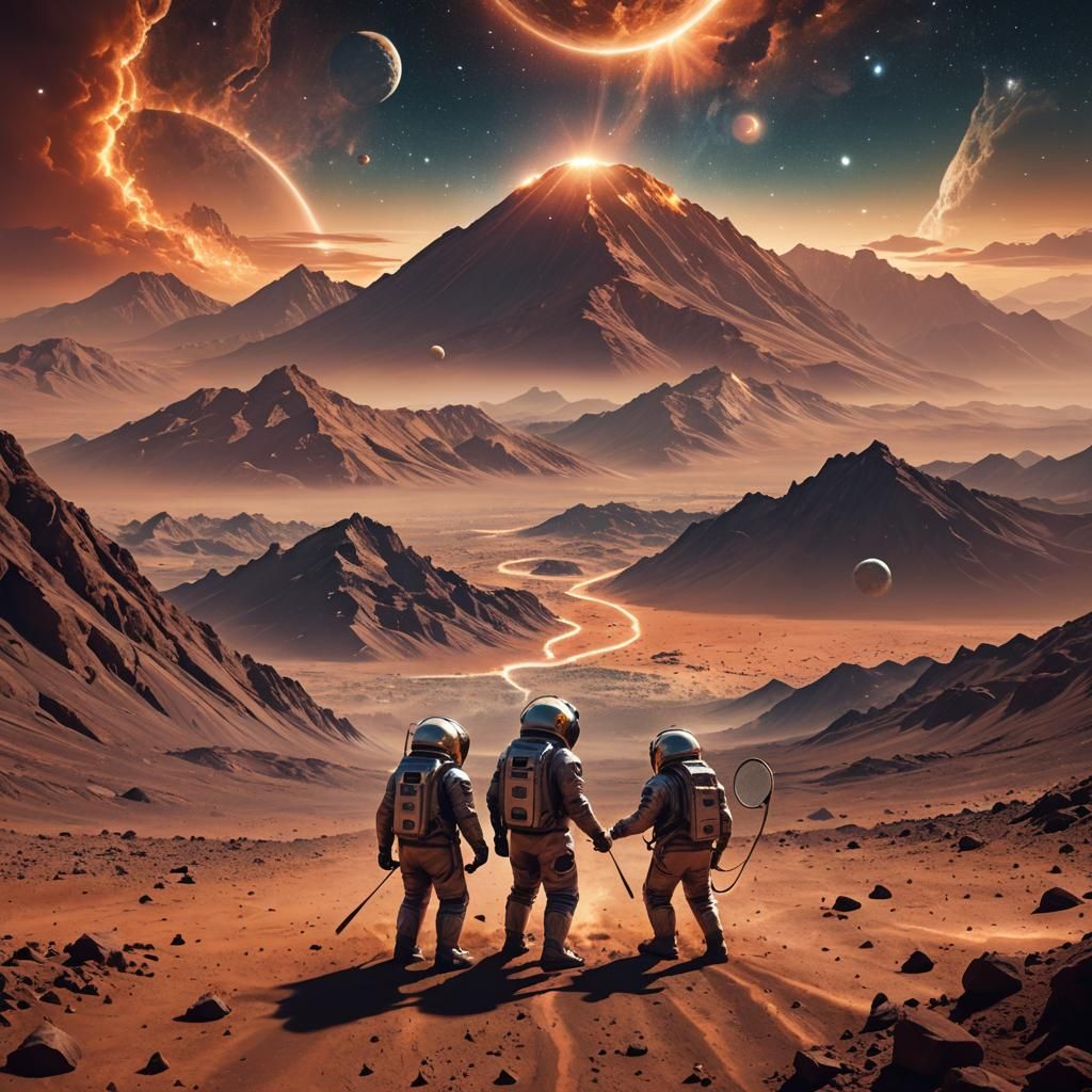 Mars sunset - AI Generated Artwork - NightCafe Creator