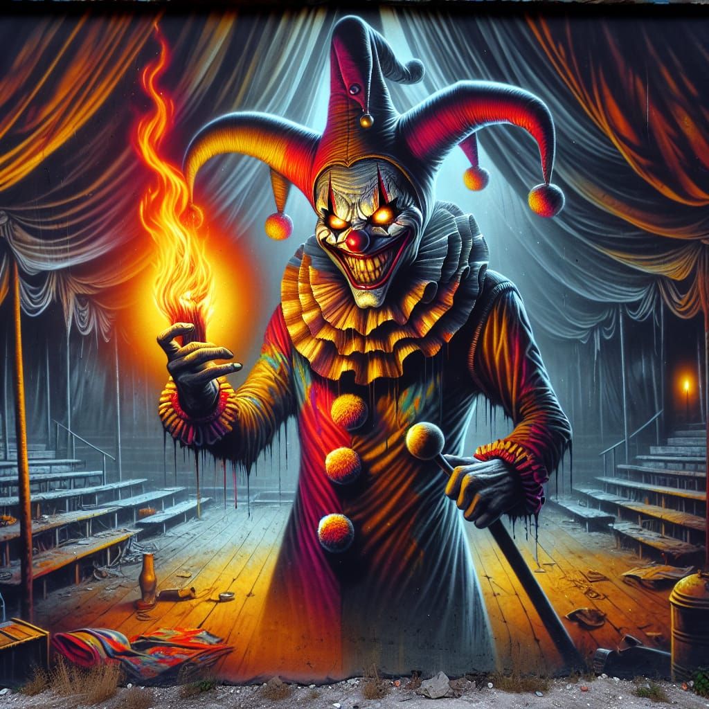 Sinister jester - AI Generated Artwork - NightCafe Creator