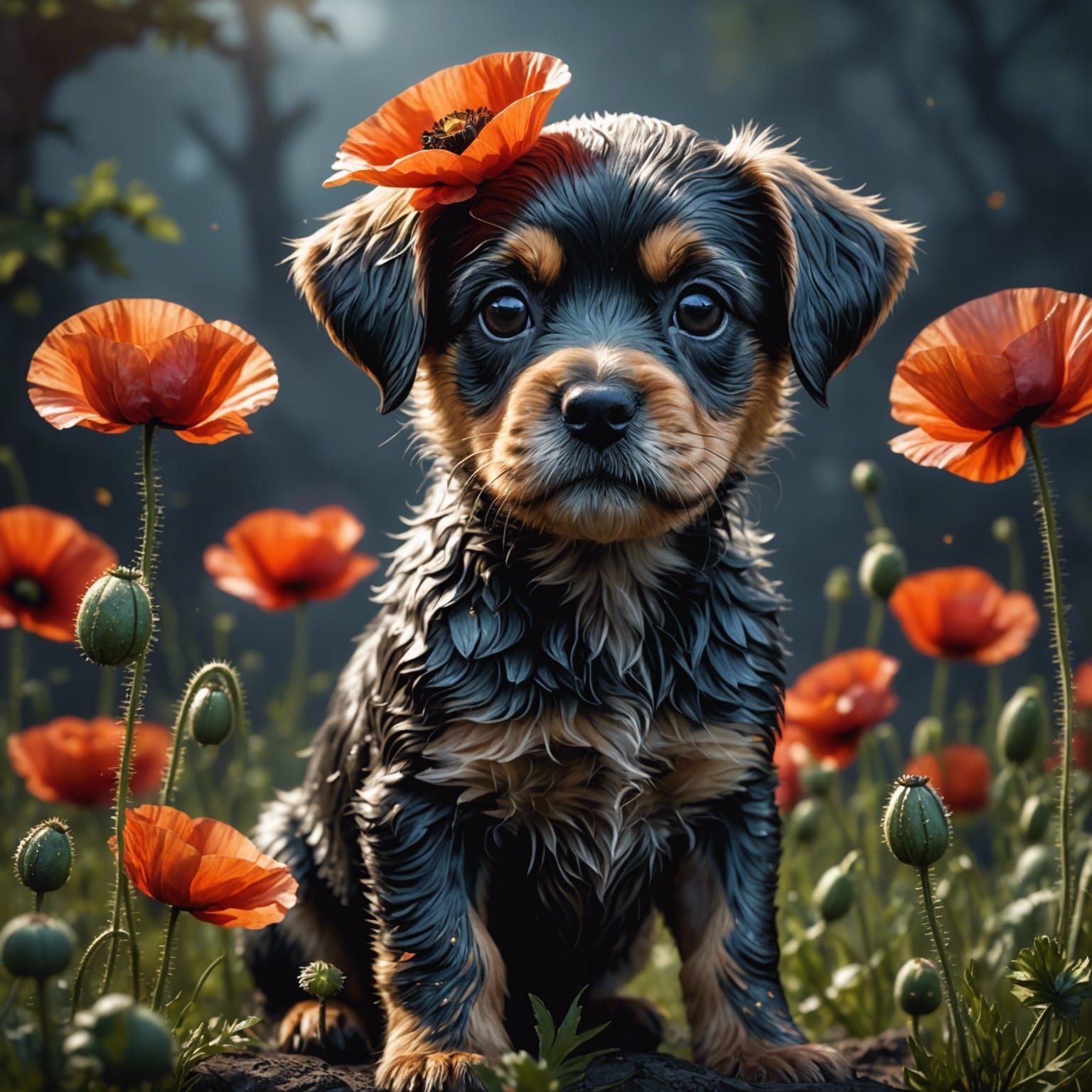 Poppy or Puppy? - AI Generated Artwork - NightCafe Creator