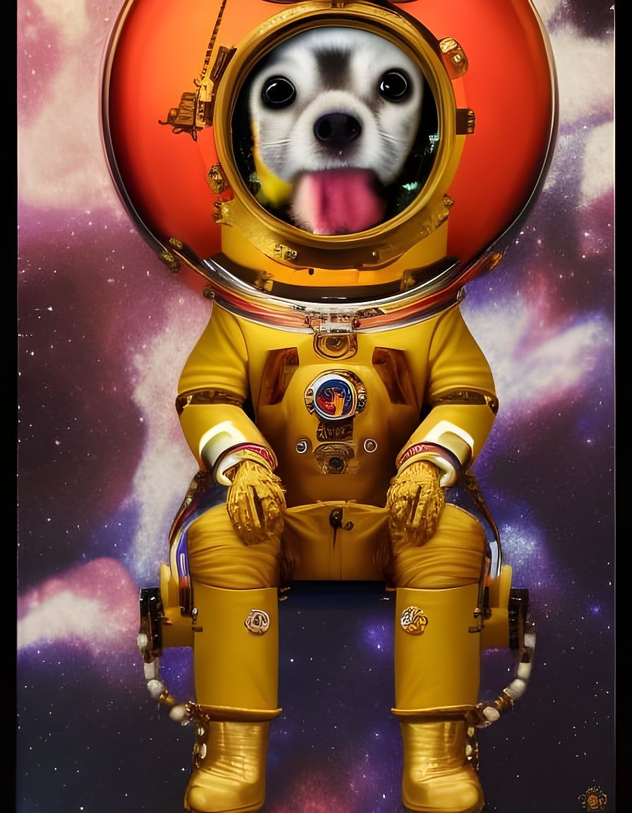 Dog head cosmonaut - AI Generated Artwork - NightCafe Creator