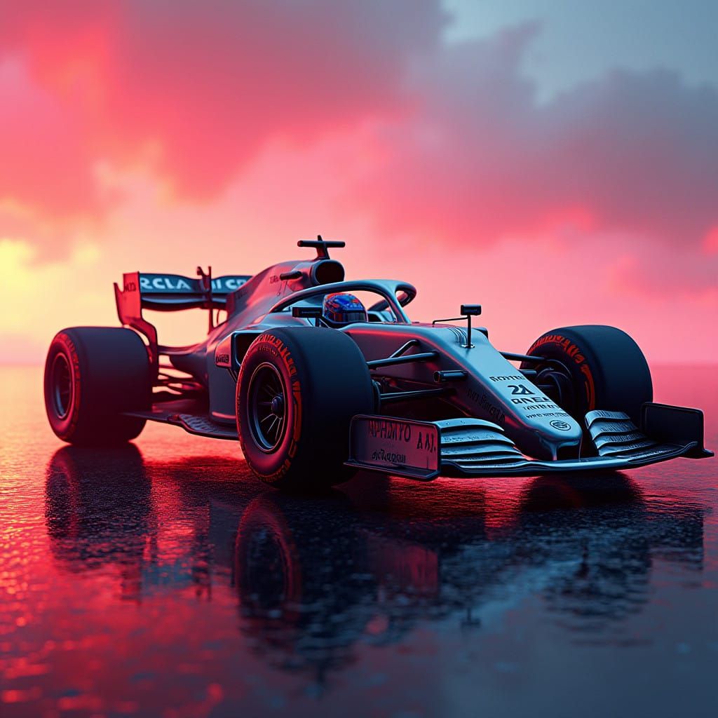Hyper realiatic f1 car with extra large tyres