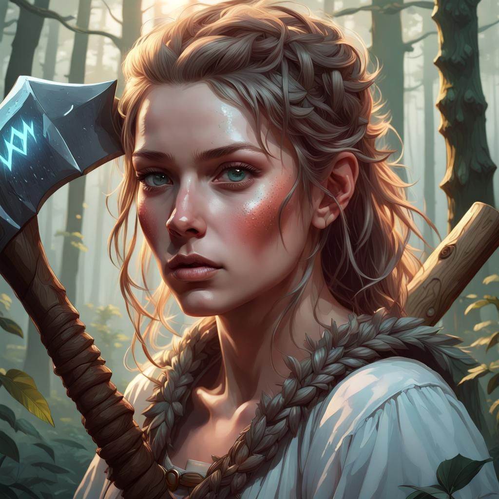 barbarian in a forest - AI Generated Artwork - NightCafe Creator