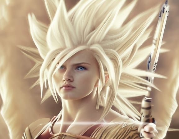 Live action film, Realistic and Beautiful Super Sayayin female in a combat, trending on ...