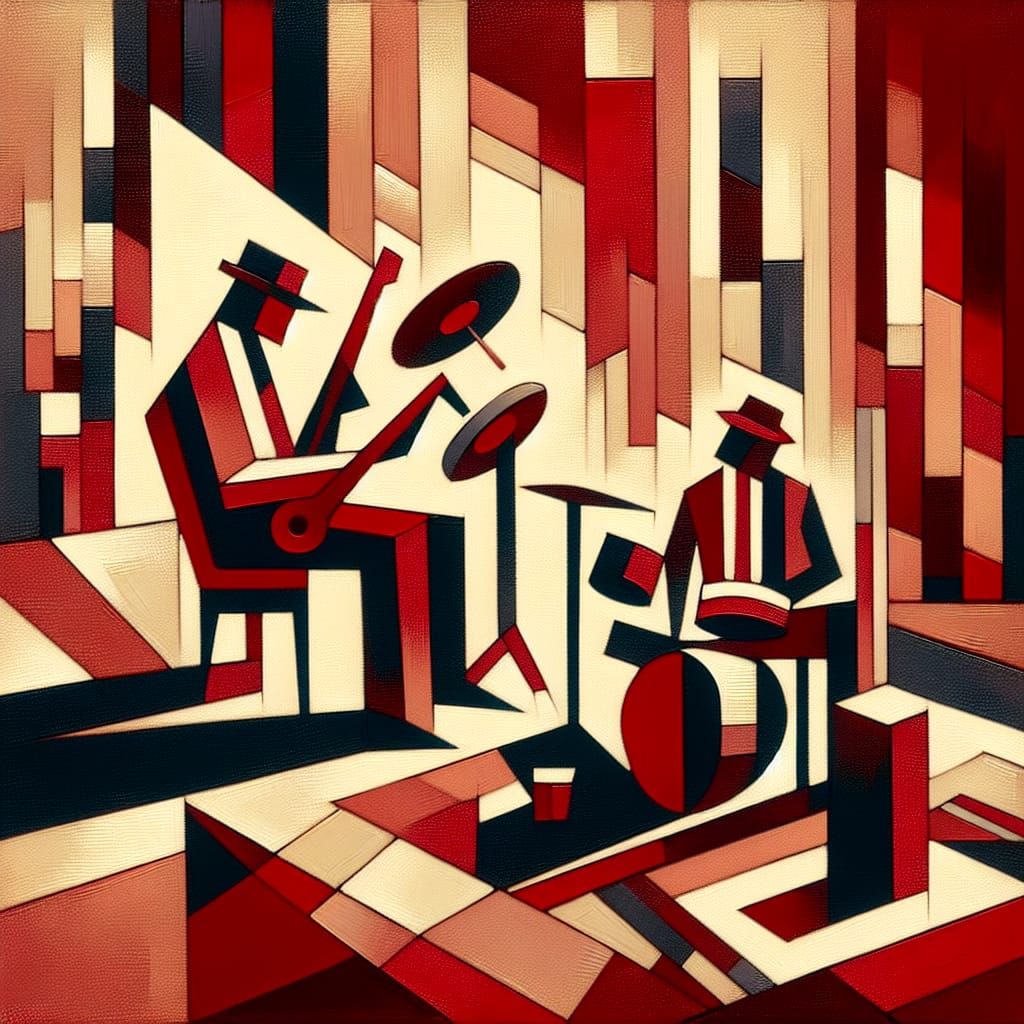 Jazz in Cubism - AI Generated Artwork - NightCafe Creator