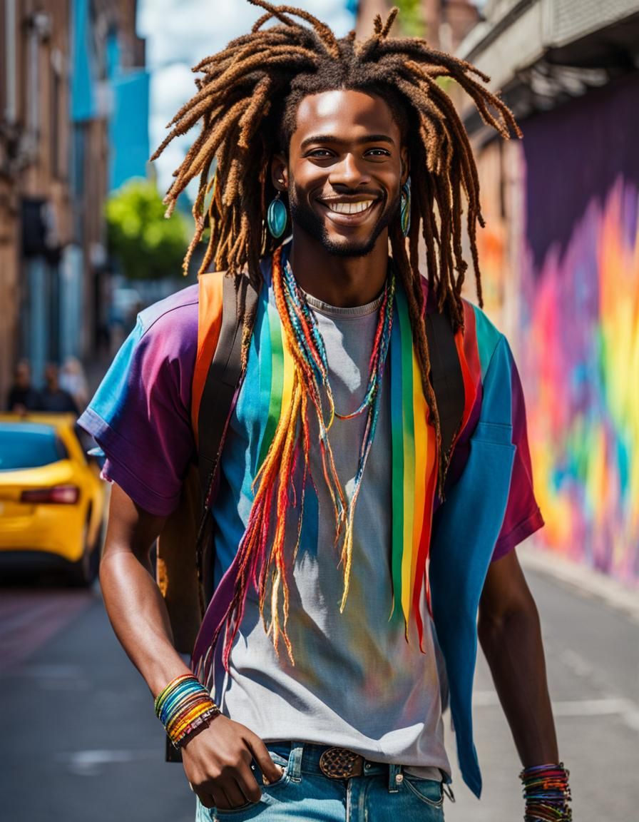 Colorful Dreads - AI Generated Artwork - NightCafe Creator