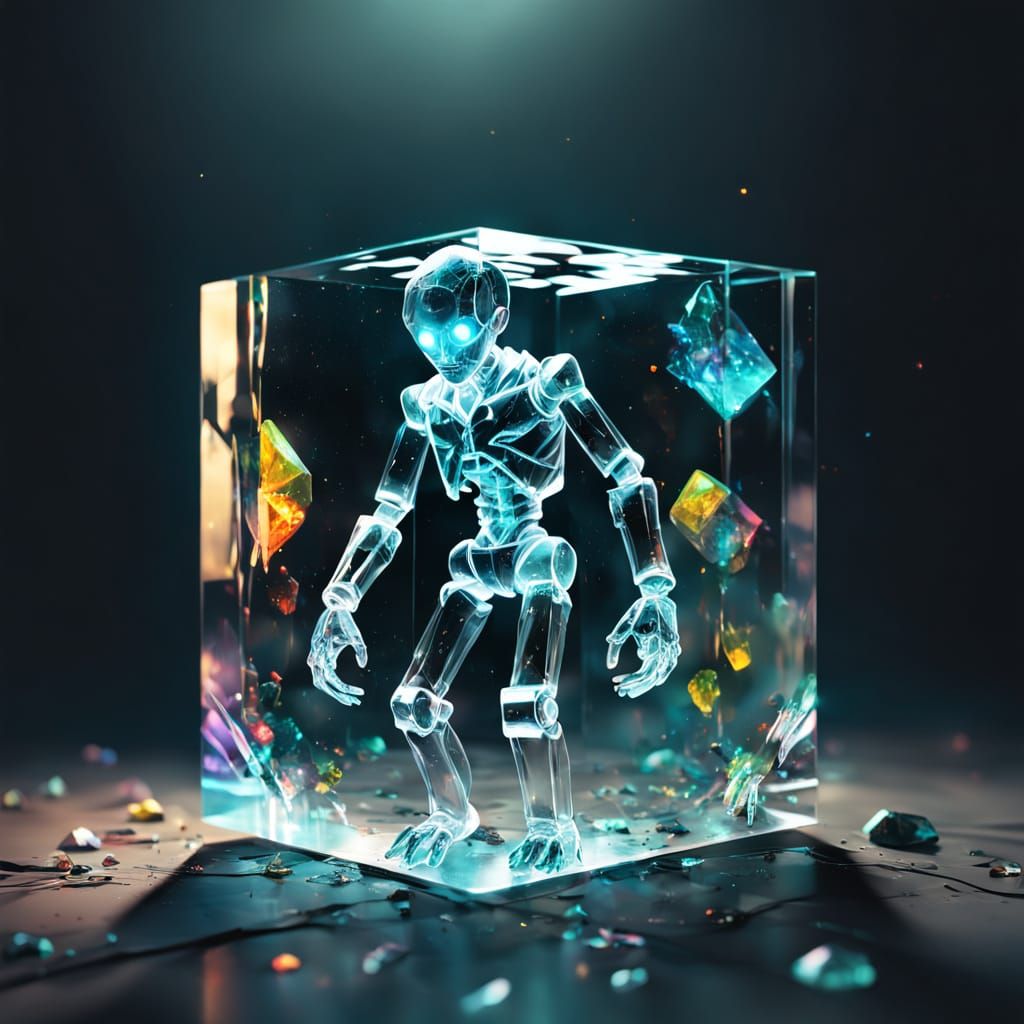 Cubes - Surrealistic Glass Cubes with Seasonal Scenes in Hyp...