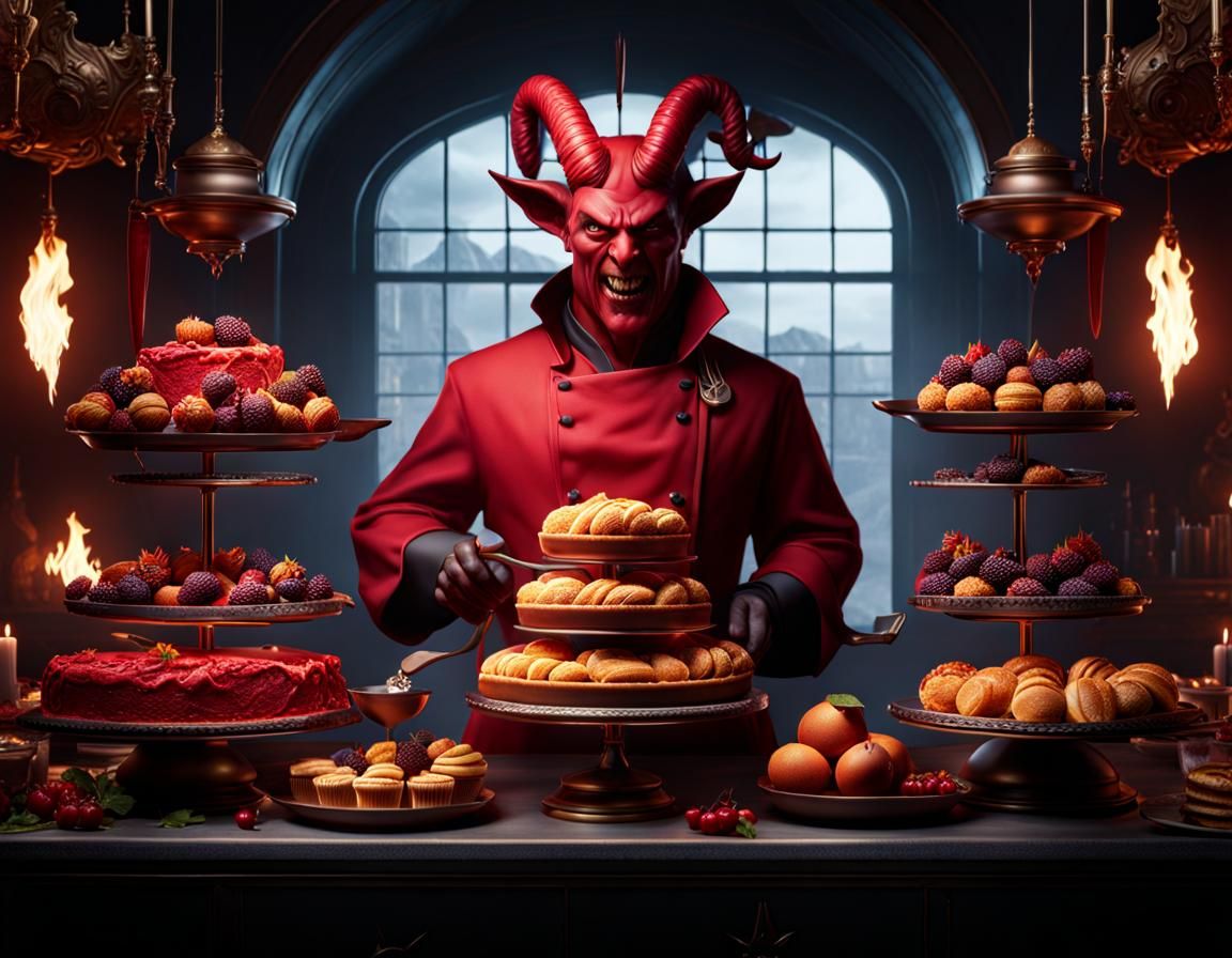 Devil Pastry Chef - AI Generated Artwork - NightCafe Creator