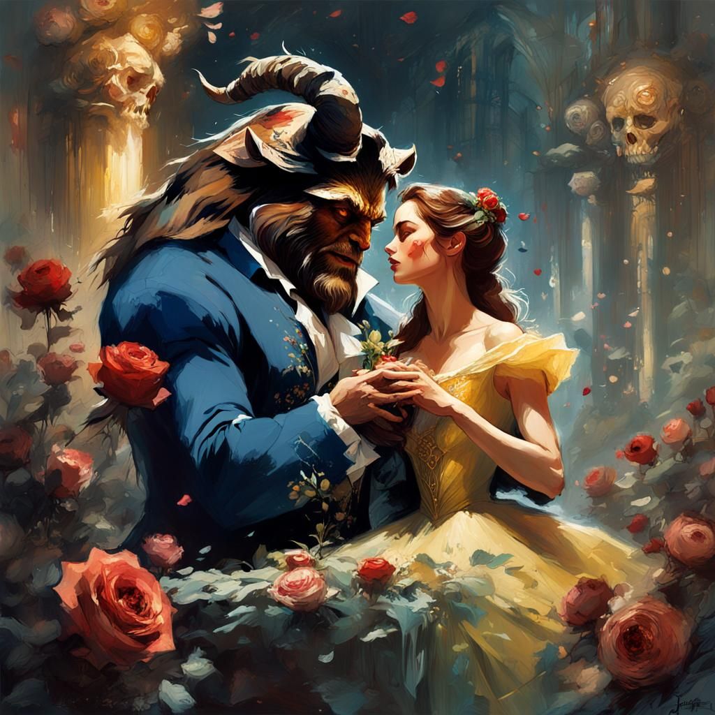 Beauty and the Beast - AI Generated Artwork - NightCafe Creator