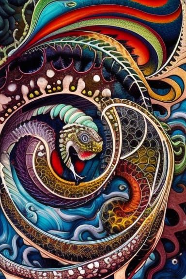 not really an ouroboros - AI Generated Artwork - NightCafe Creator