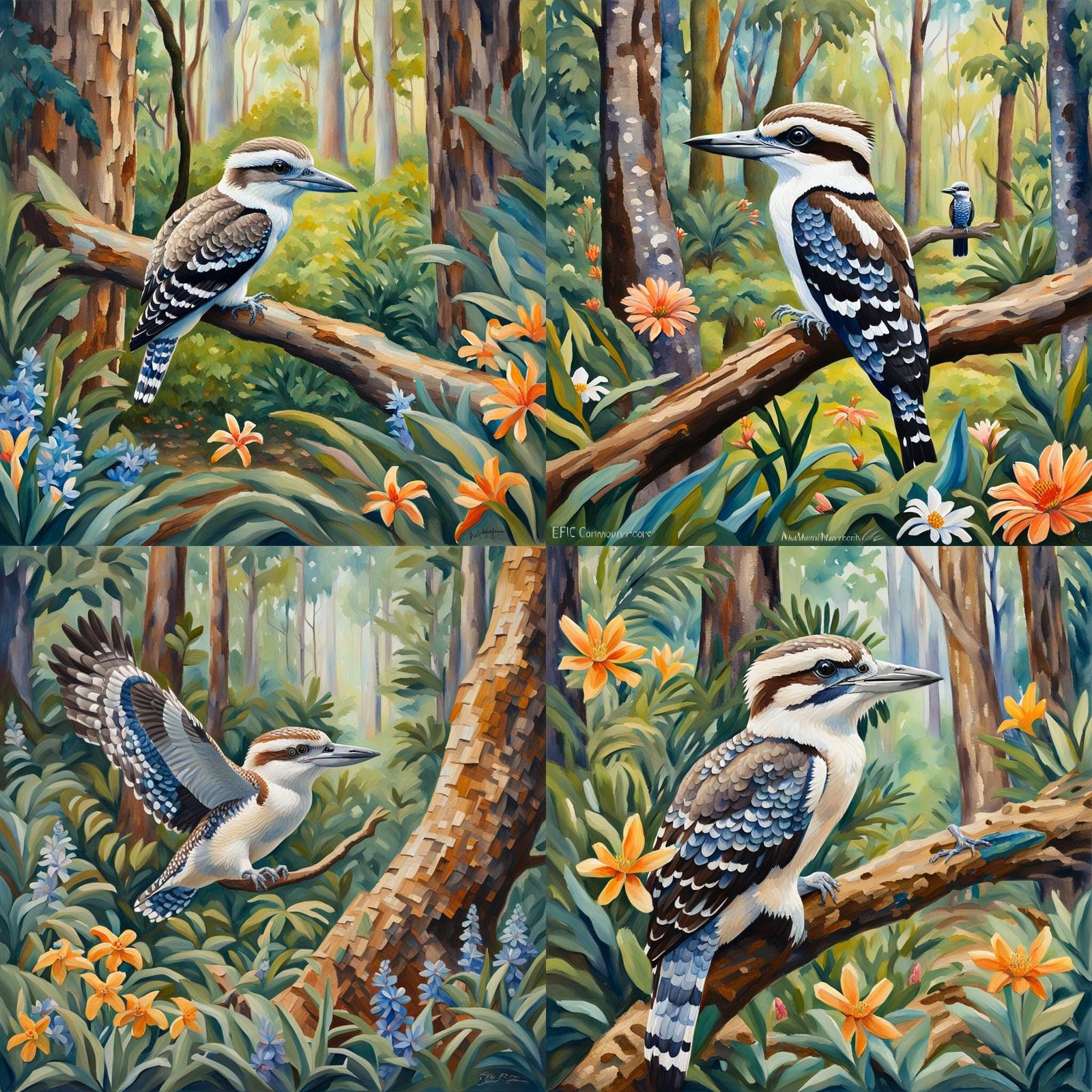 Australian Kookaburra - AI Generated Artwork - NightCafe Creator