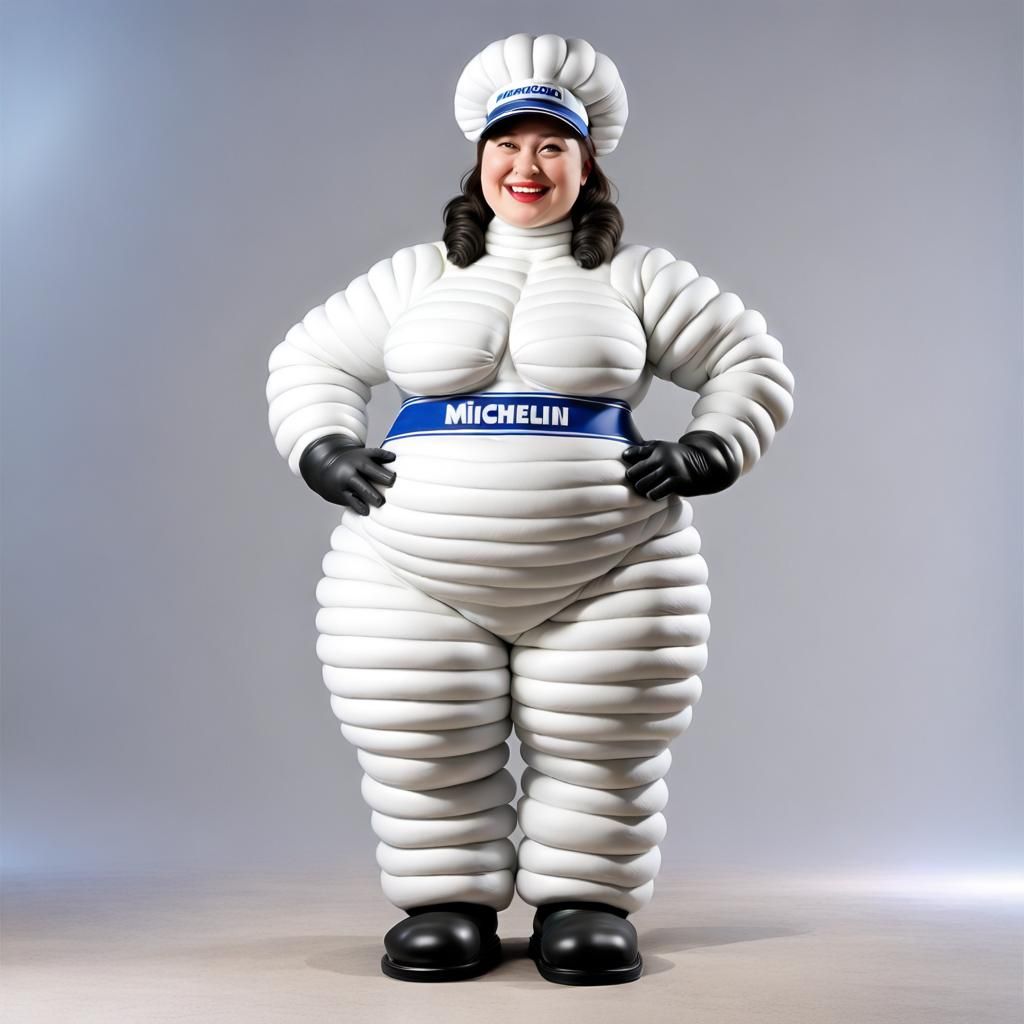 Hyperrealistic Bibendum (Mascot Michelin) woman-figure - AI Generated ...