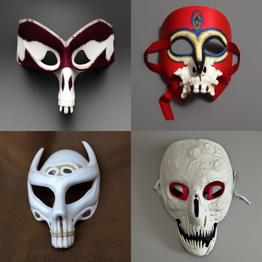 Unique pixillated Bone mask - AI Generated Artwork - NightCafe Creator