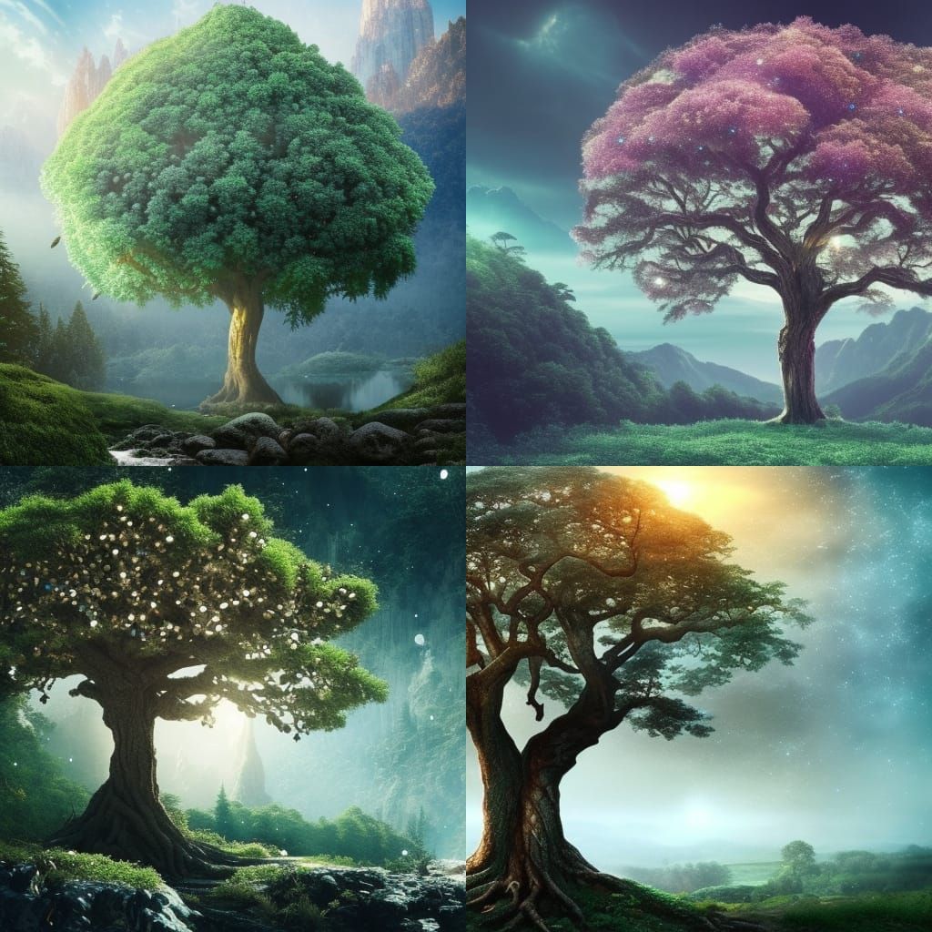 Diamonds Tree - AI Generated Artwork - NightCafe Creator