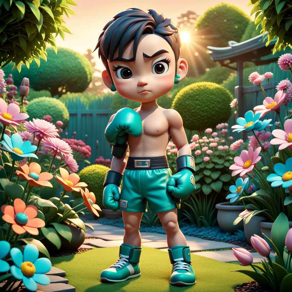 Boxer with an extra glove - AI Generated Artwork - NightCafe Creator