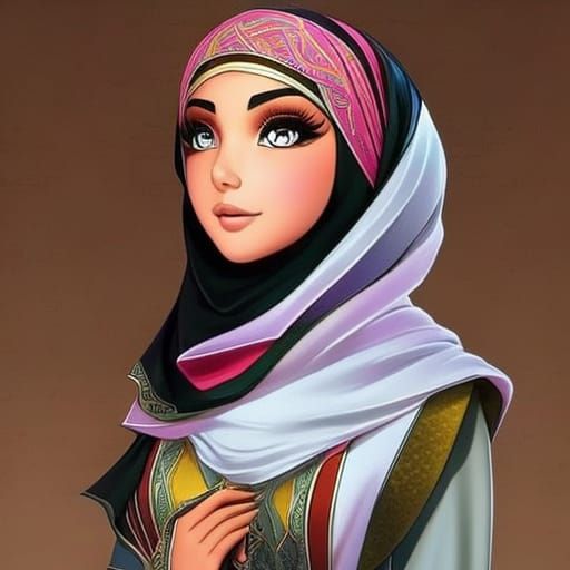 Hijab Women Hyperrealistic - AI Generated Artwork - NightCafe Creator