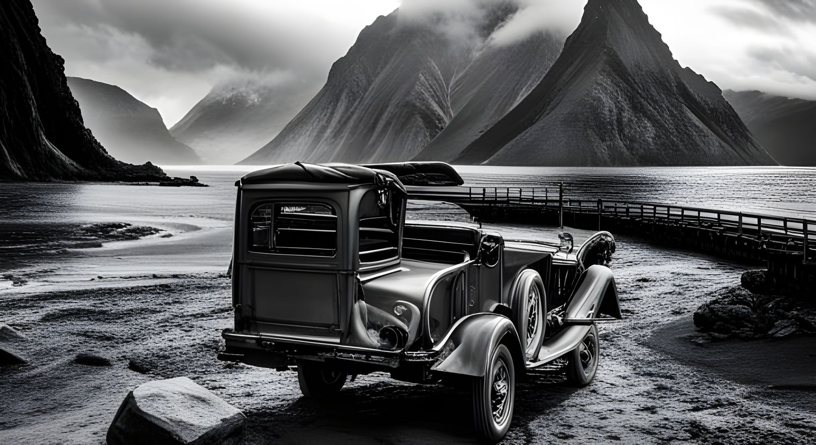 Bleak Day By the Sea - AI Generated Artwork - NightCafe Creator