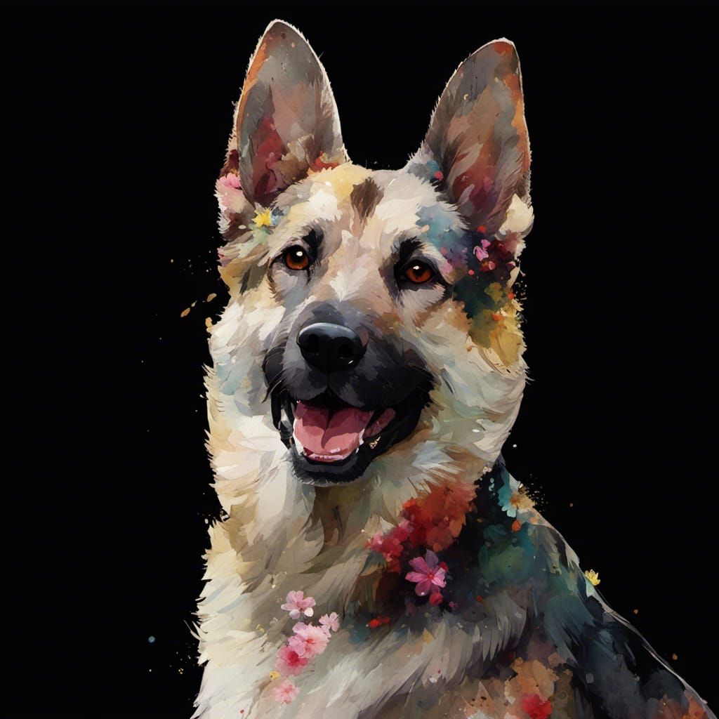 German Shepherd - AI Generated Artwork - NightCafe Creator