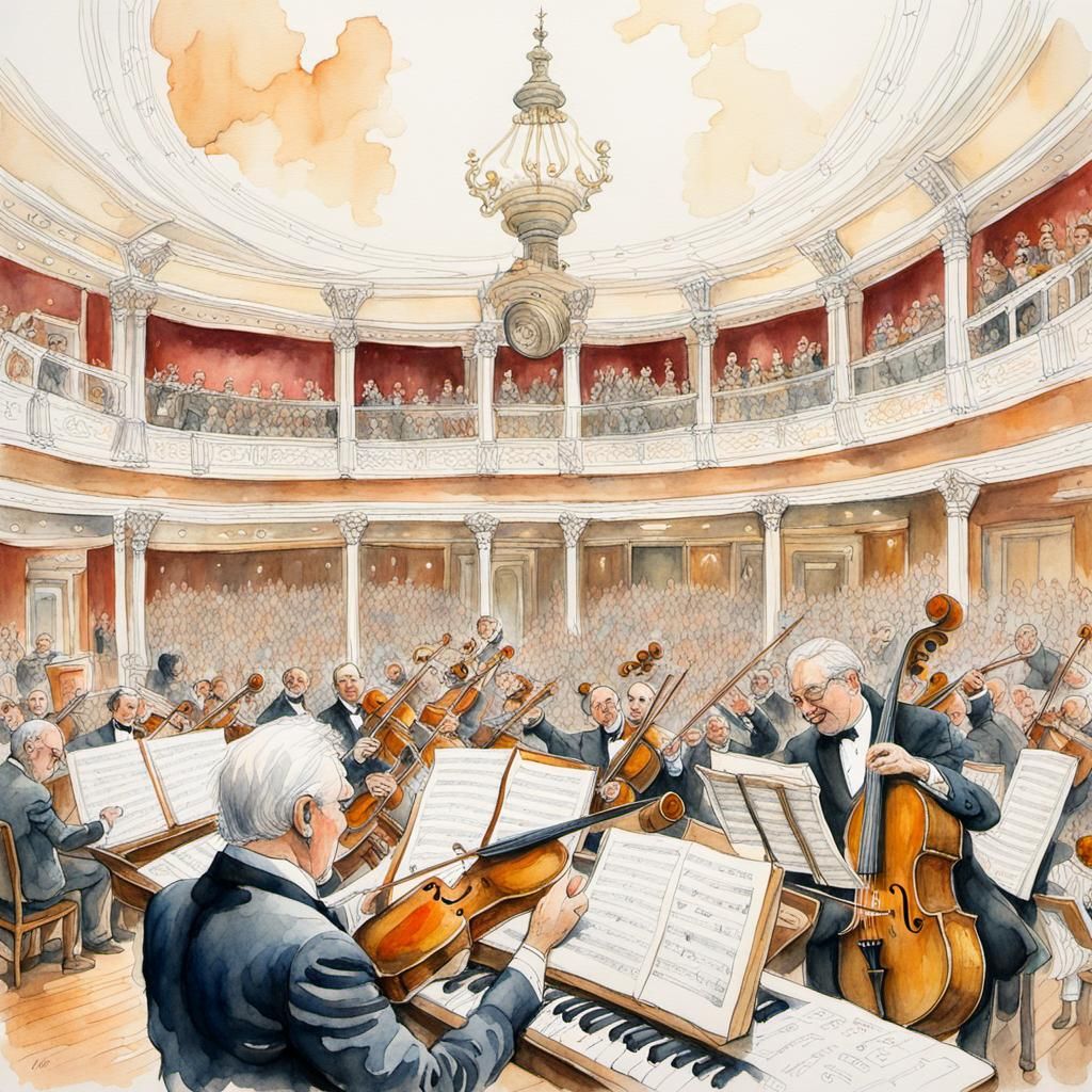 TUNING UP BEFORE THE PERFORMANCE #5 - AI Generated Artwork - NightCafe Creator